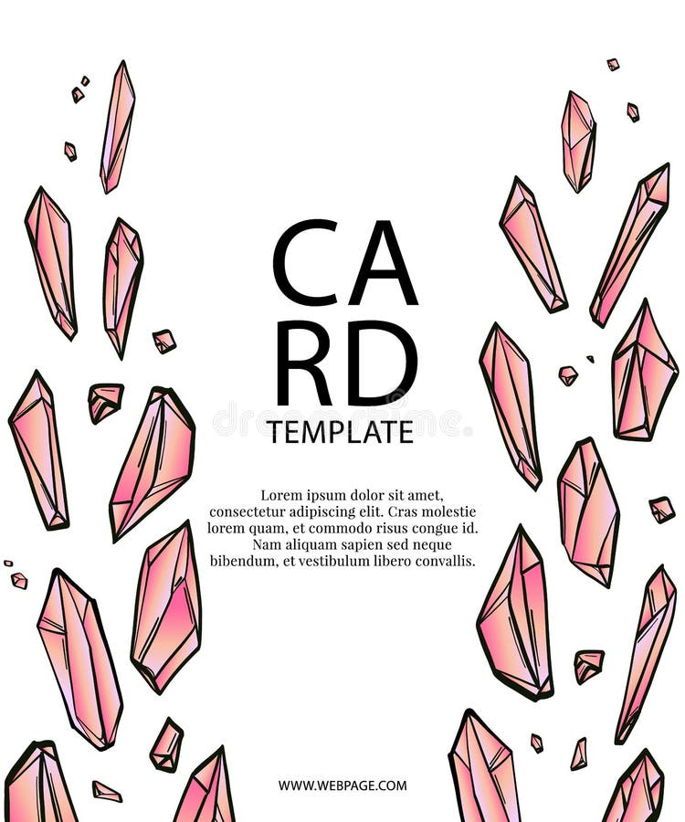 Vector Diamonds Card Design. Crystals or Diamonds Wedding Invitation ...