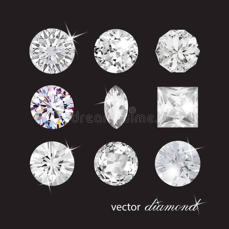Vector diamonds stock vector. Illustration of treasure - 48717260