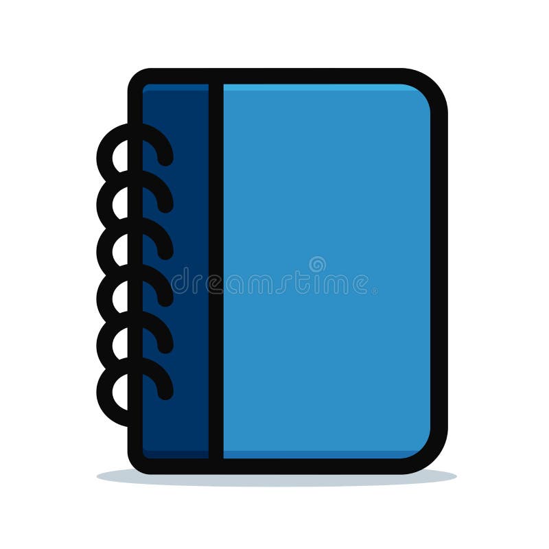 Vector Diary Blue Design Icon Stock Vector - Illustration of cartoon ...