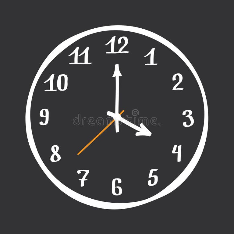 Vector Dibujado Mano Del Reloj Ilustración del Vector - Ilustración de ...