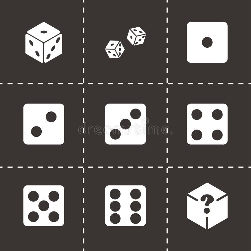 Vector set of dice stock vector. Illustration of object - 117691225