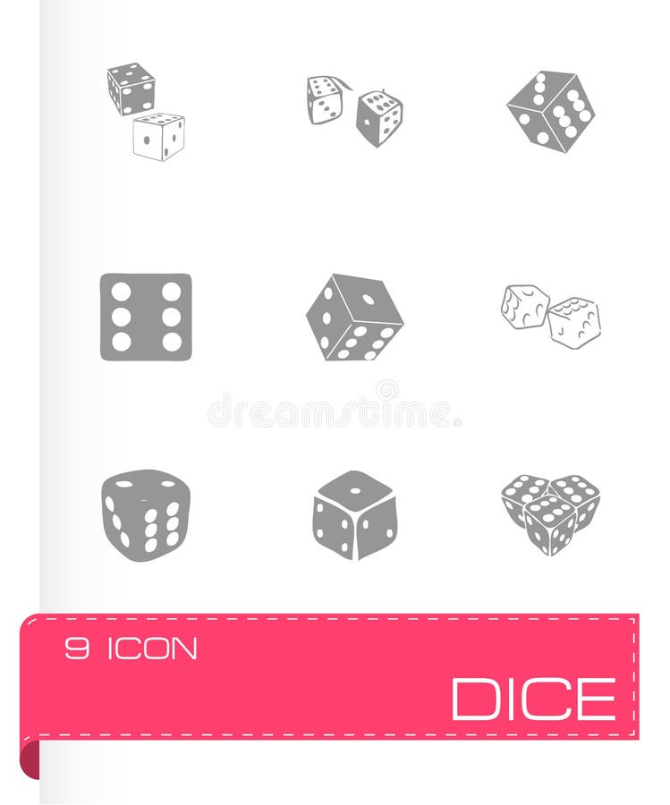 Vector set of dice stock vector. Illustration of object - 117691225