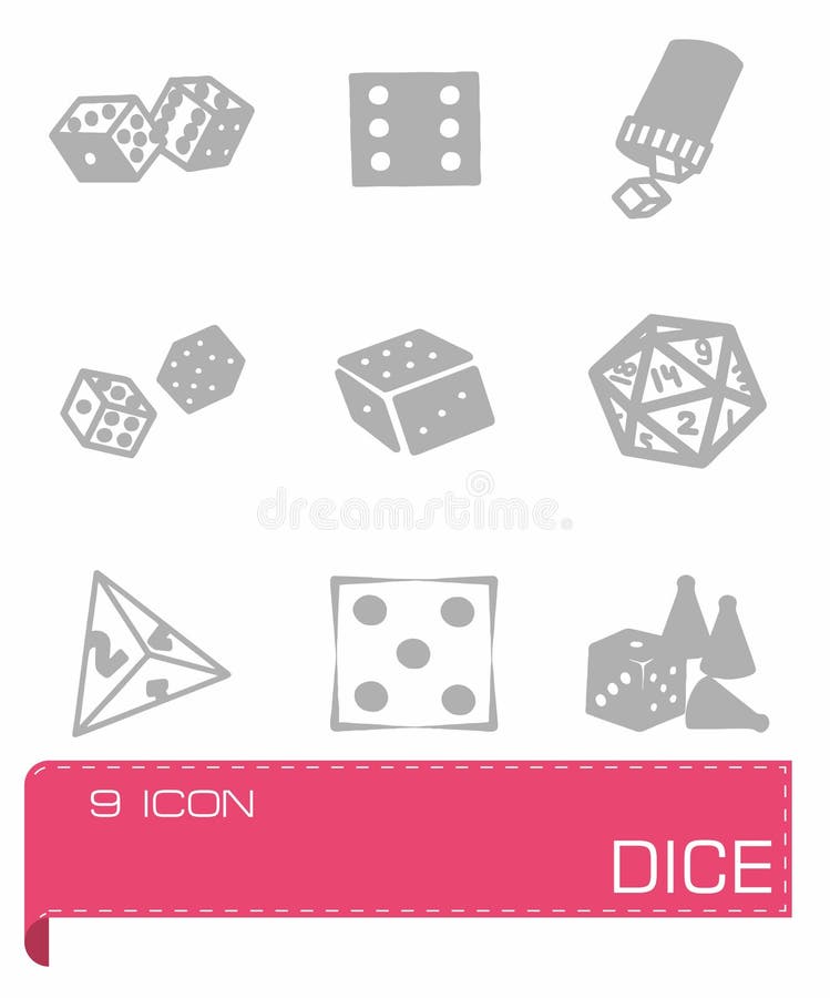 Vector Dice icon set stock vector. Illustration of chance - 61706100