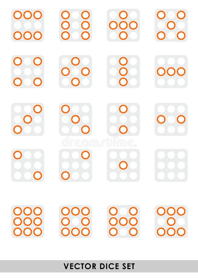 Vector dice set stock illustration. Illustration of cube - 33691542