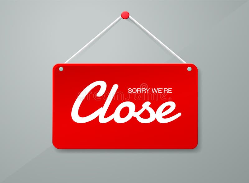 Vector Dicht Deurteken Etiket Met Tekst in Vlakke Stijl Vector ...