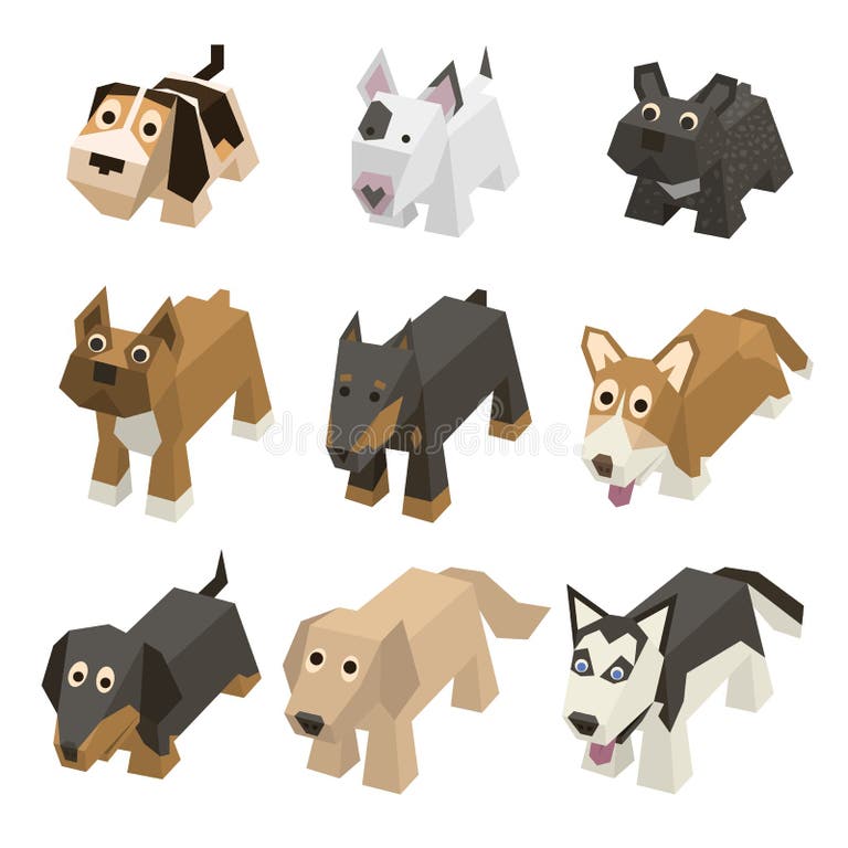 Cute Isometry Animals Stock Illustrations – 35 Cute Isometry Animals ...