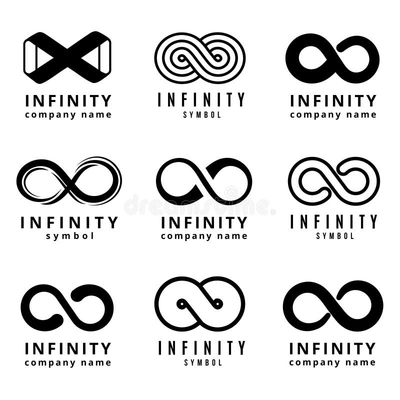 Vector Different Infinity Logos Set Stock Vector - Illustration of ...