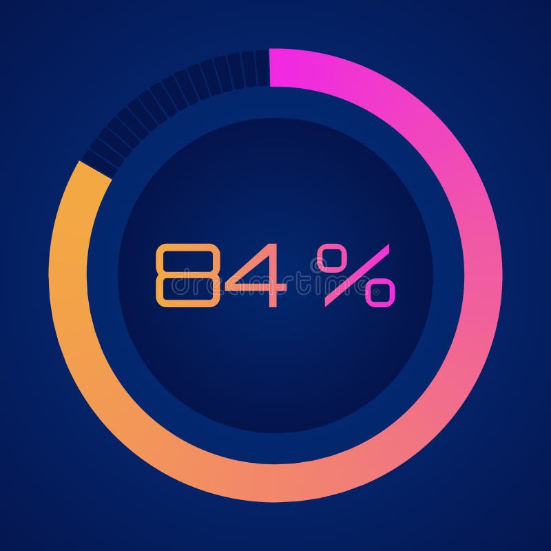 84 percent diagrams stock vector. Illustration of download - 184192486