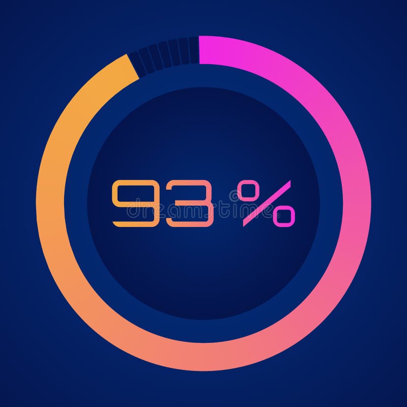93 percent diagrams stock vector. Illustration of pink - 184192661