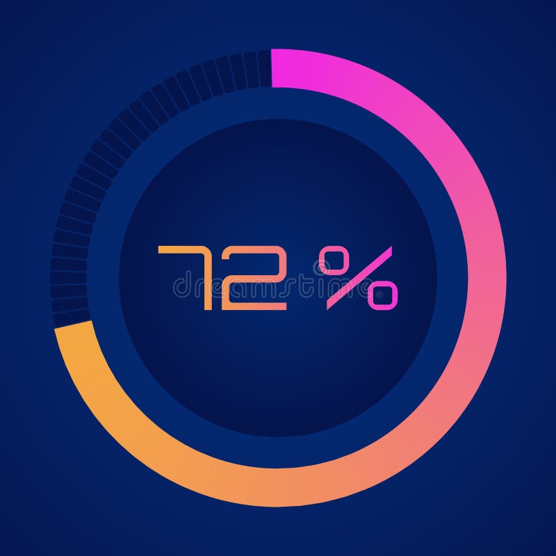 72 percent diagrams stock vector. Illustration of indicator - 184194807