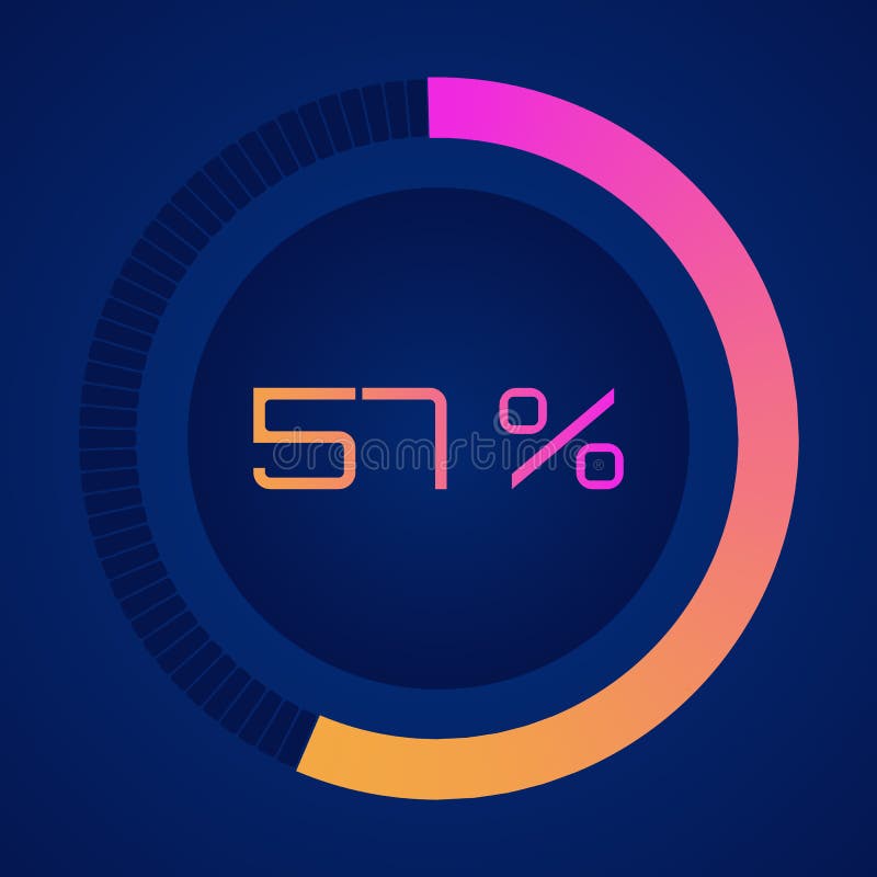 57 percent diagrams stock vector. Illustration of isolated - 184195260
