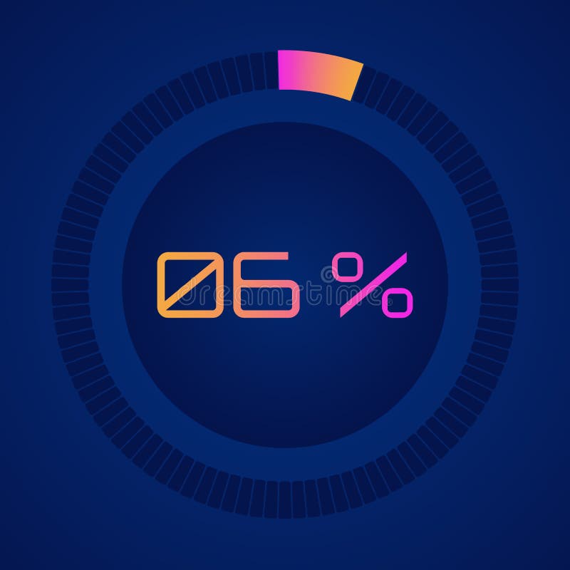 6 percent diagram stock vector. Illustration of circle - 184196488