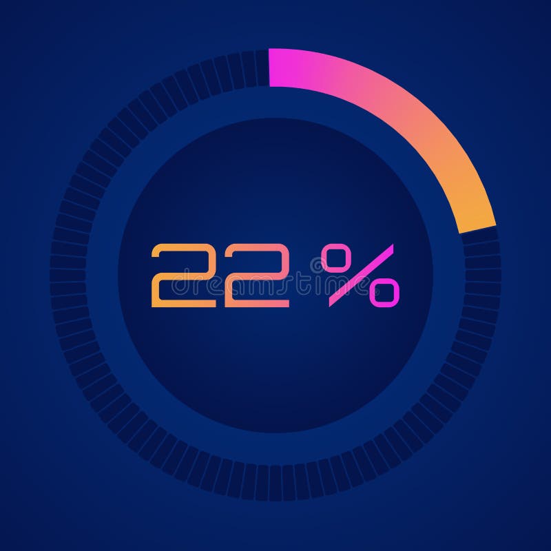 22 percent diagrams stock vector. Illustration of info - 184198697