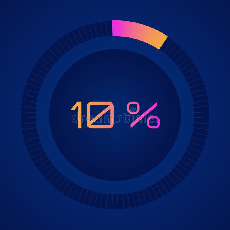 10 percent diagram stock vector. Illustration of percent - 184198764