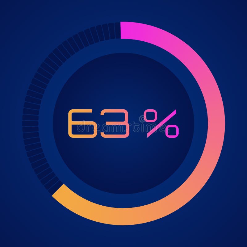 63 percent diagram stock vector. Illustration of design - 184199056