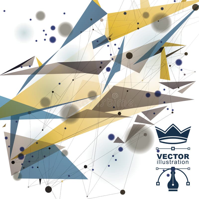 Vector Digital 3d Abstraction, Geometric Polygonal Perspective Mesh ...