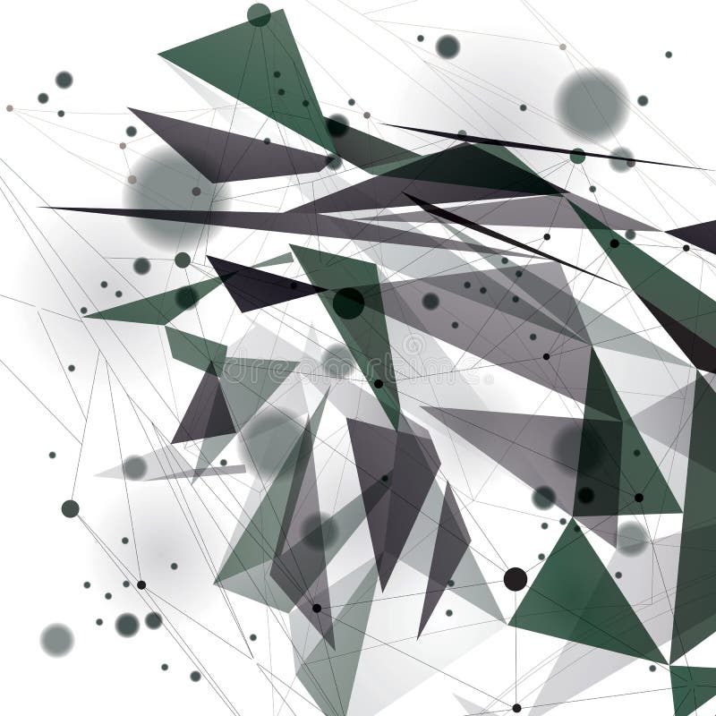 Vector Digital 3d Abstraction, Geometric Polygonal Perspective Mesh ...