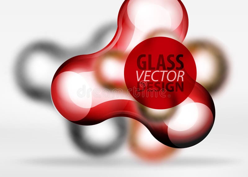Vector Digital 3d Space Bubble, Glass and Metallic Effects Stock Vector ...
