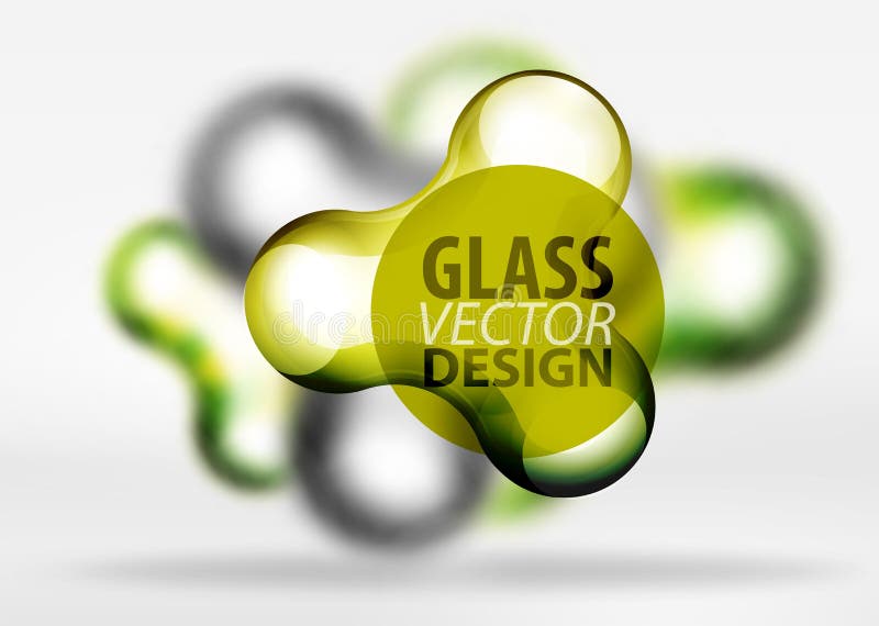 Vector Digital 3d Space Bubble, Glass and Metallic Effects Stock Vector ...