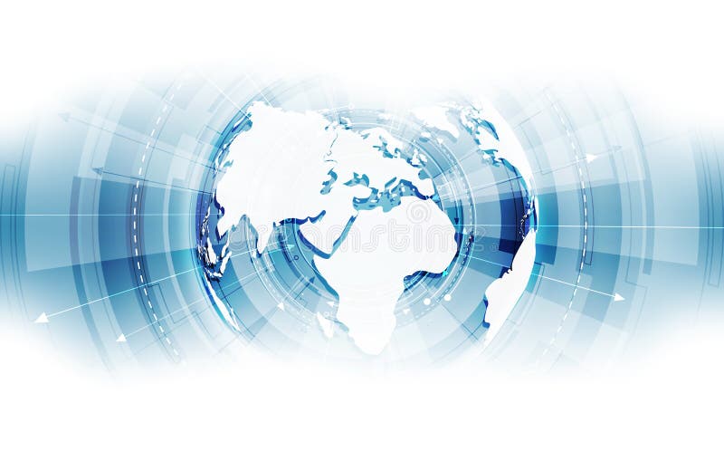 Vector Digital Global Technology Concept, Abstract Background Stock ...