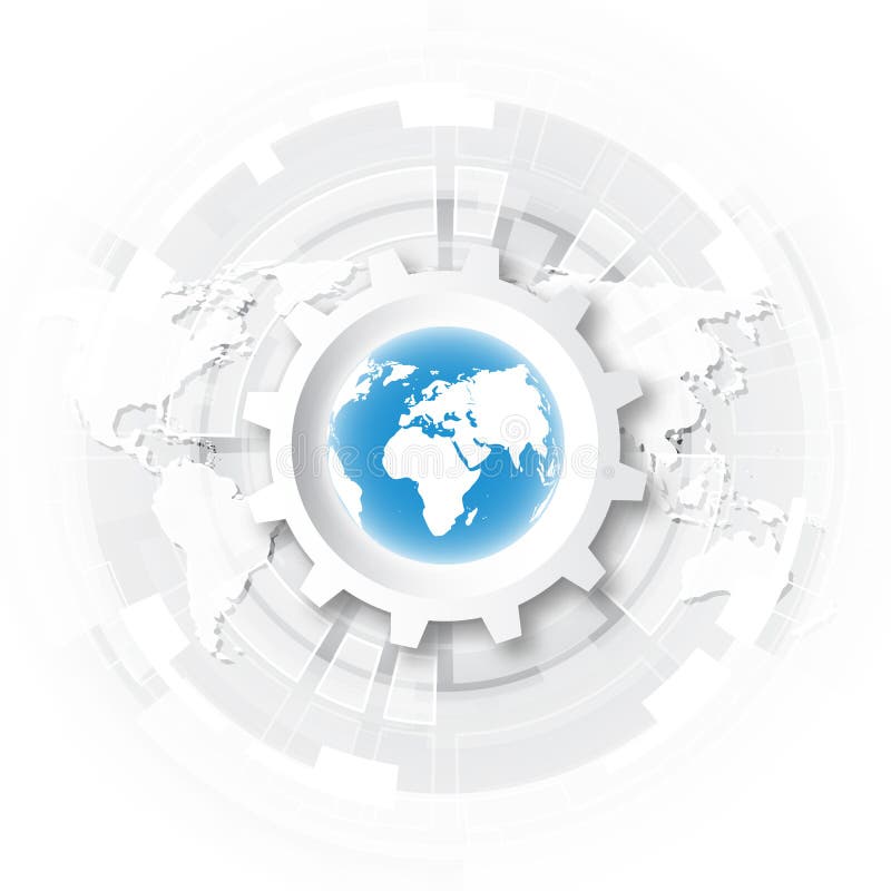 Vector Digital Global Technology Concept, Abstract Background ...