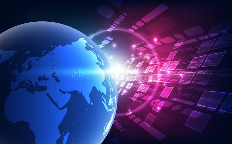 Vector Digital Global Technology Concept, Abstract Background ...