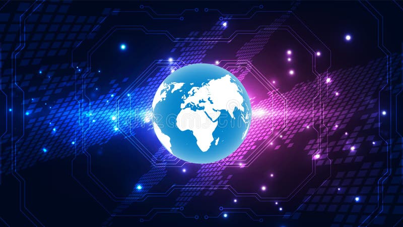Vector Digital Global Technology Concept, Abstract Background ...