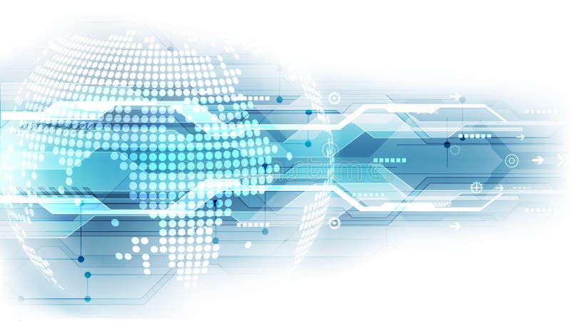 Vector Digital Global Technology Concept, Abstract Background ...
