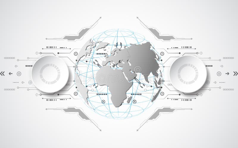 Vector Digital Global Technology Concept, Abstract Background ...
