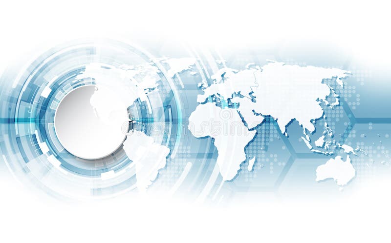 Vector Digital Global Technology Concept, Abstract Background Stock ...