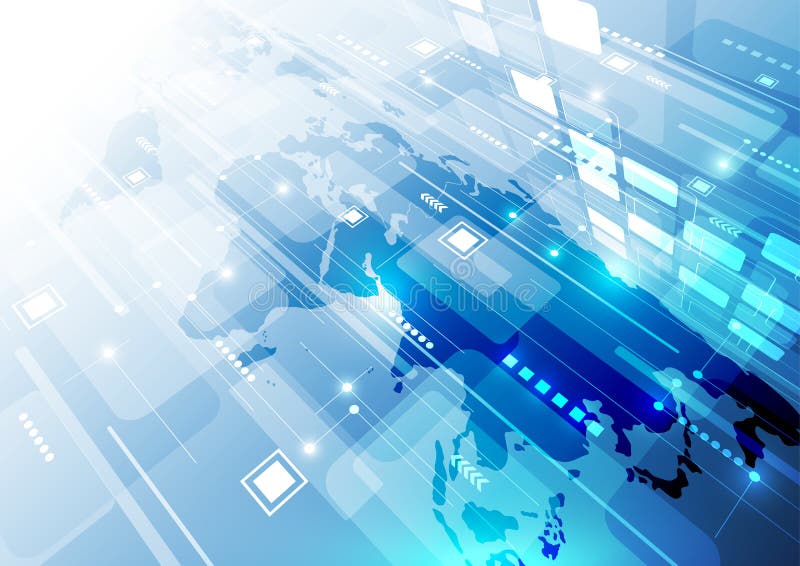 Vector Digital Global Technology Concept, Abstract Background Stock ...