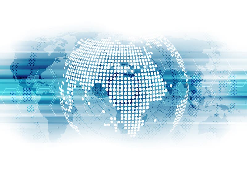 Vector Digital Global Technology Concept, Abstract Background Stock ...