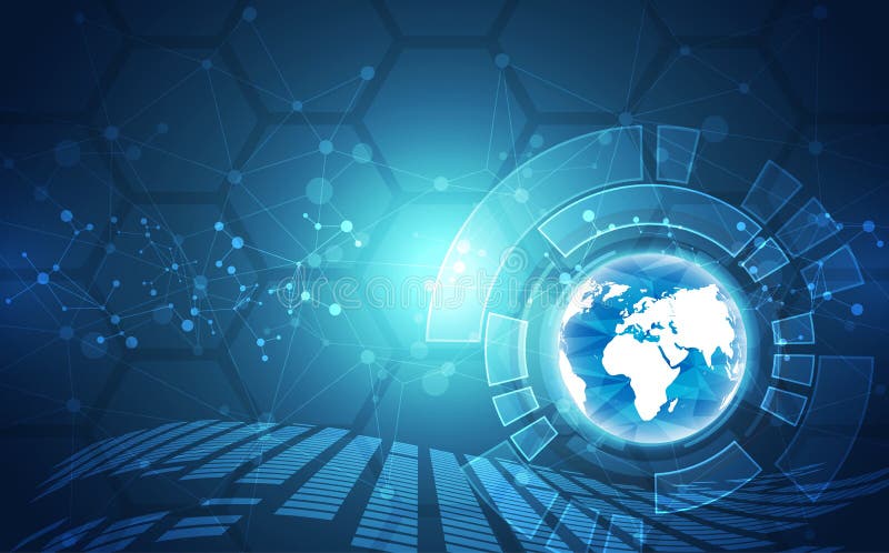 Vector Digital Global Technology Concept, Abstract Background Stock ...
