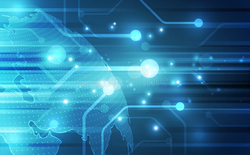 Vector Digital Global Technology Concept, Abstract Background Stock ...