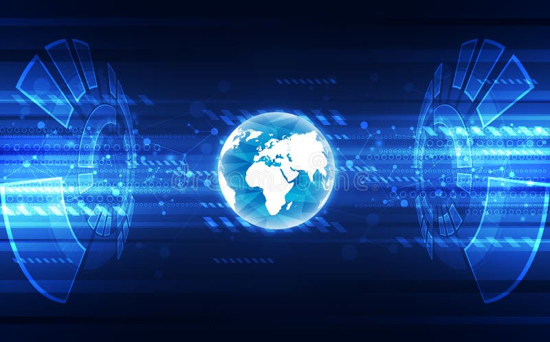 Vector Digital Global Technology Concept, Abstract Background Stock ...