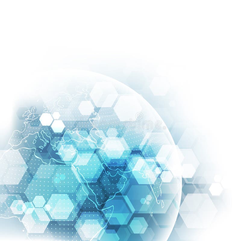 Vector Digital Global Technology Concept, Abstract Background Stock ...