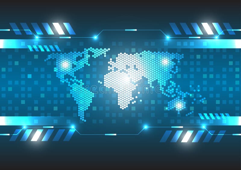 Vector Digital Global Technology Concept Stock Vector - Illustration of ...