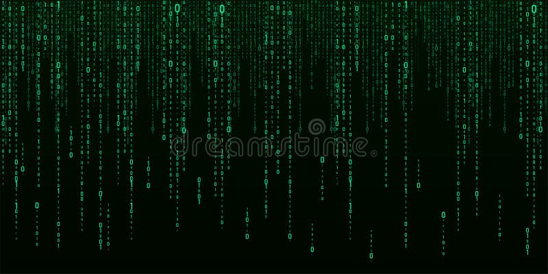 Random Numbers 0 and 1. Background in a Matrix Style. Binary Code Pattern Abstract Digital ...