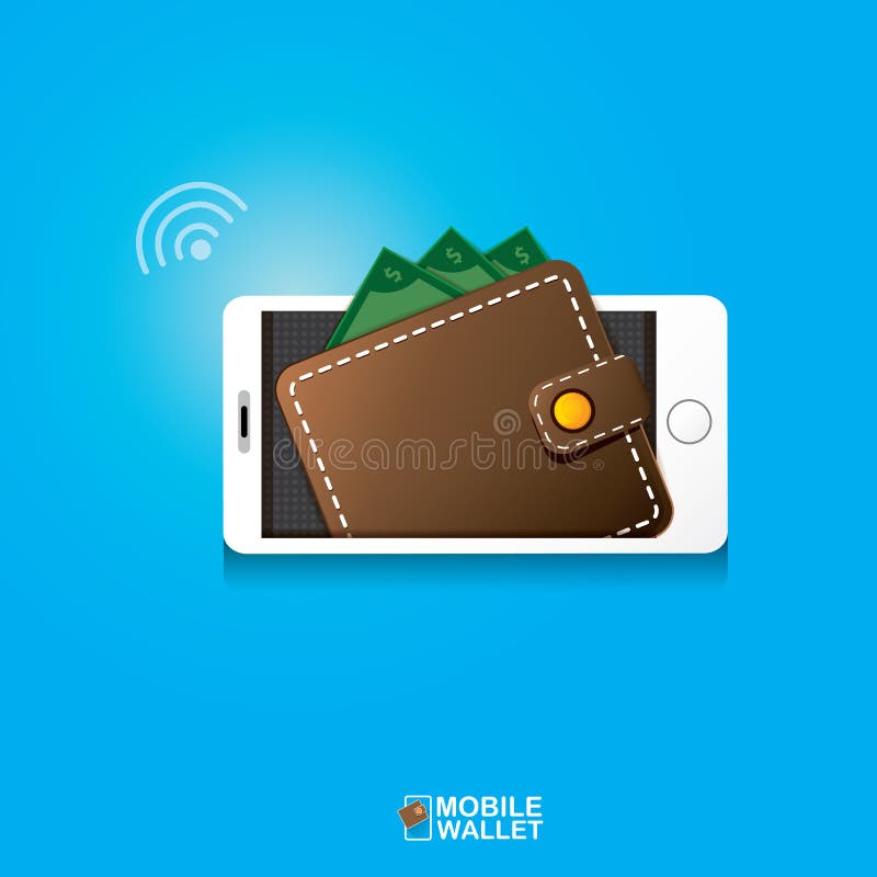 Vector Digital Mobile E Wallet Vector Concept Stock Vector ...