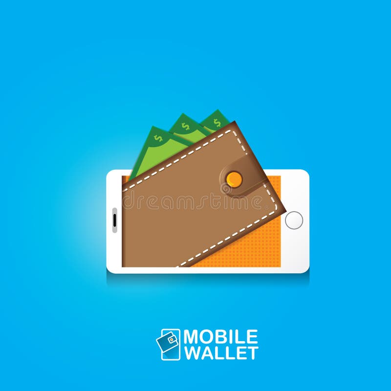 Vector Digital Mobile E Wallet Vector Concept Stock Vector ...