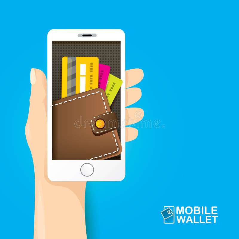 Vector Digital Mobile E Wallet Vector Concept Stock Vector ...