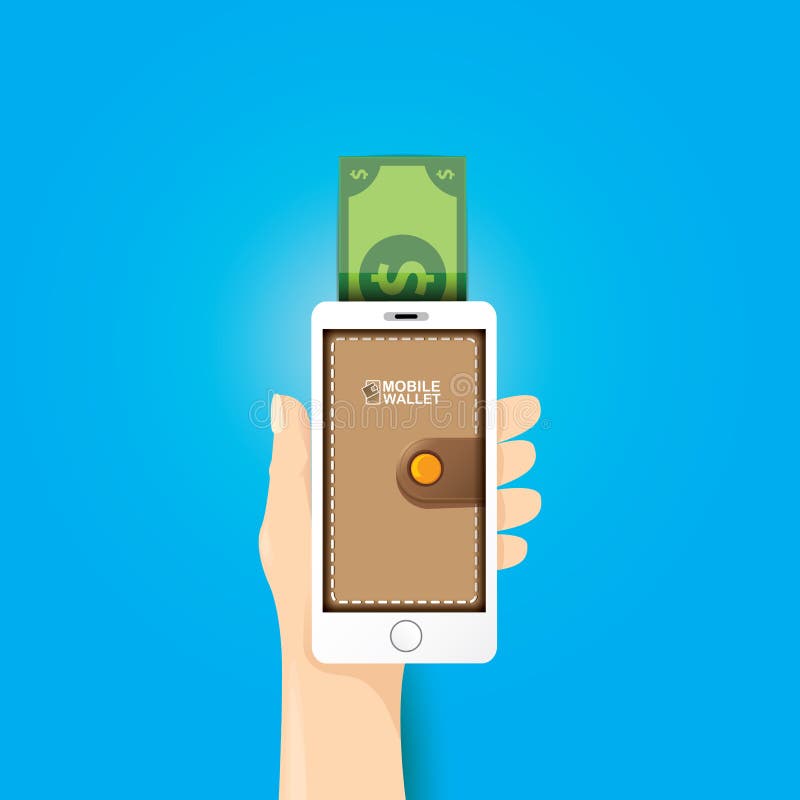 Vector Digital Mobile E Wallet Vector Concept Stock Vector ...
