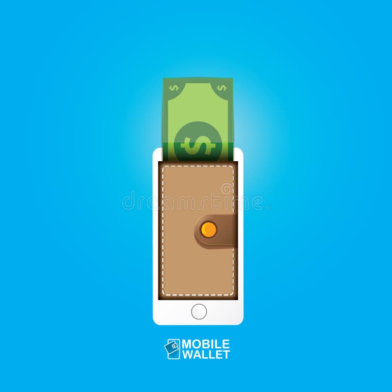Vector Digital Mobile E Wallet Vector Concept Stock Vector ...