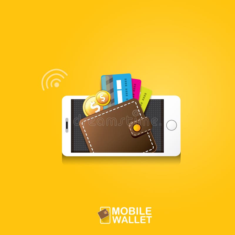 Vector Digital Mobile E Wallet Vector Concept Stock Vector ...