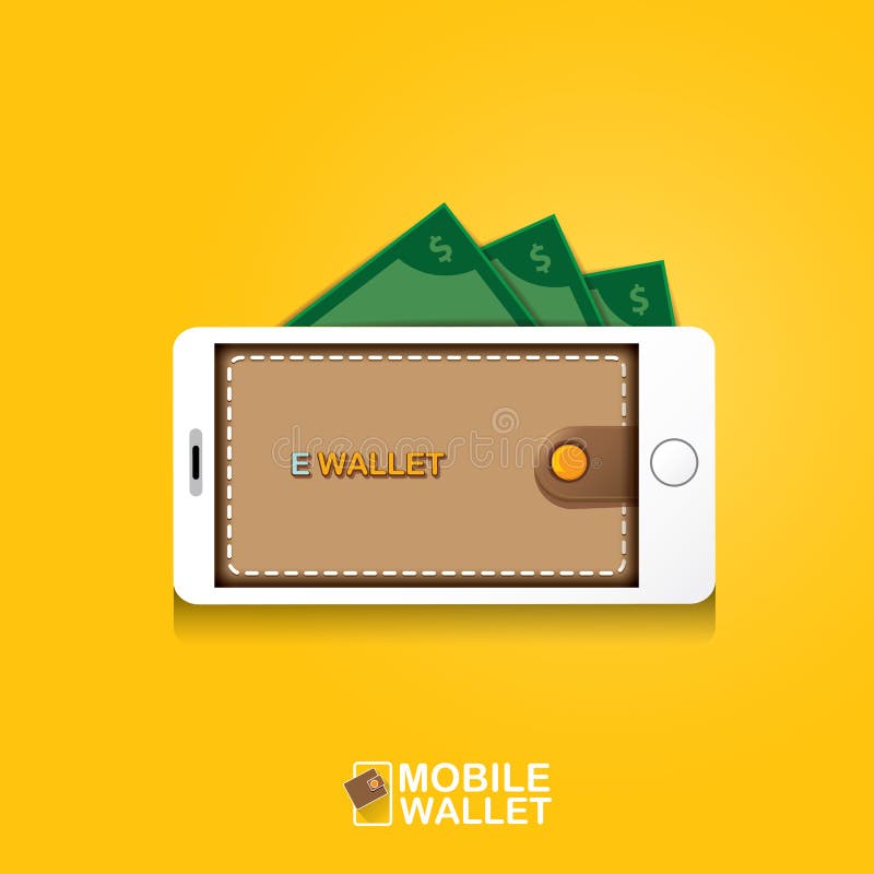 Vector Digital Mobile E Wallet Vector Concept Stock Vector ...