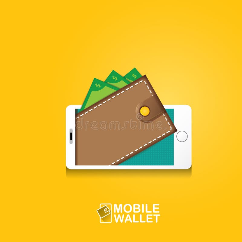 Vector Digital Mobile E Wallet Vector Concept Stock Vector ...