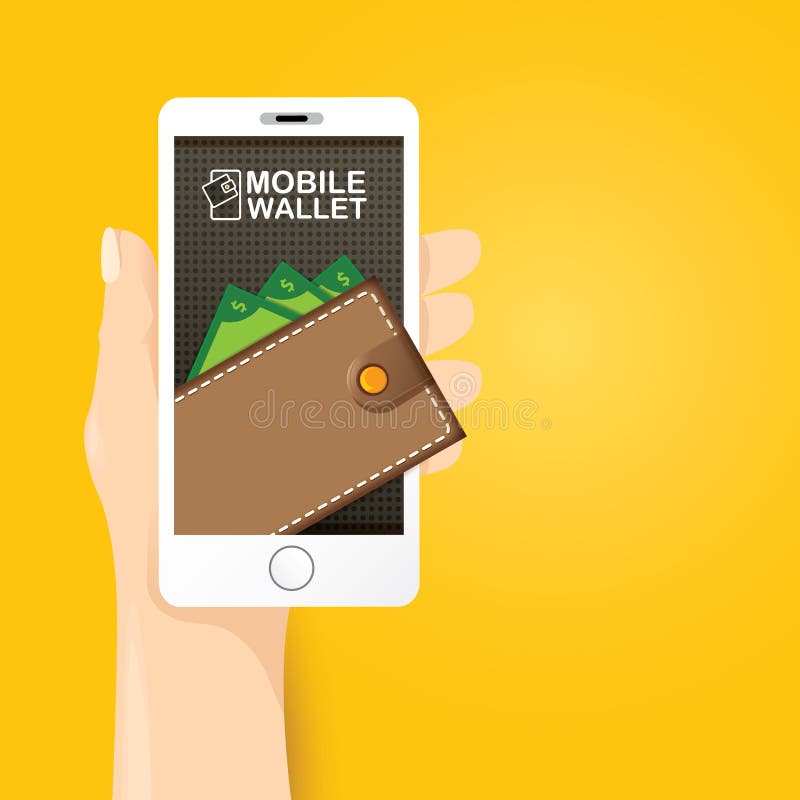 Vector Digital Mobile E Wallet Vector Concept Stock Vector ...