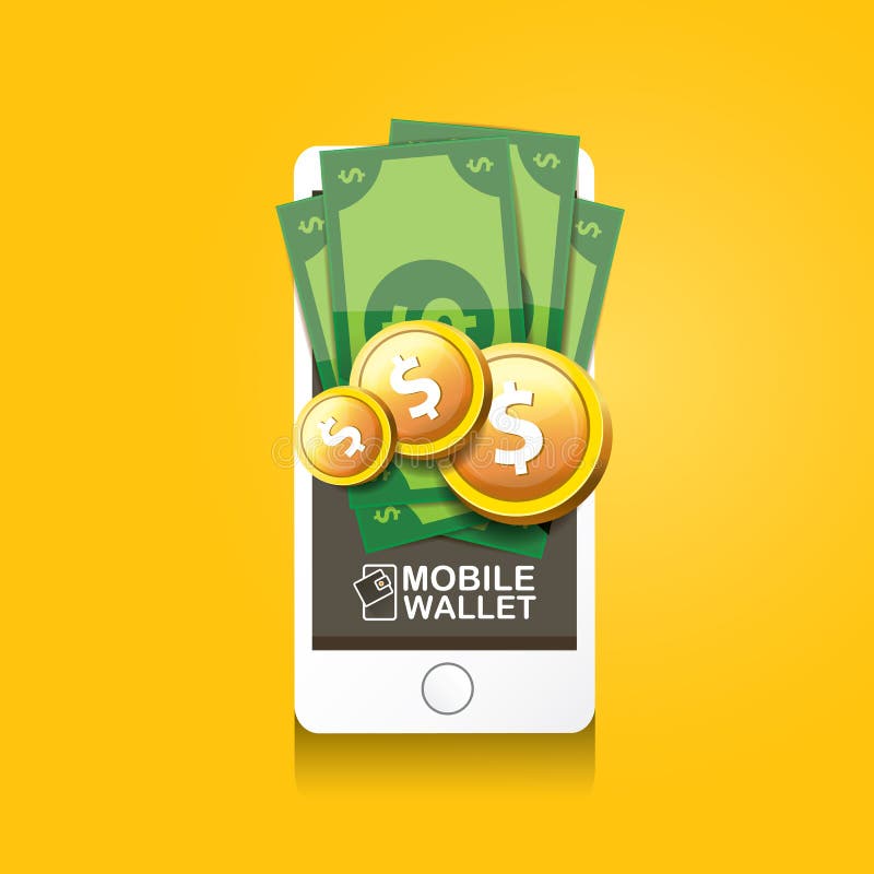 Vector Digital Mobile E Wallet Vector Concept Stock Vector ...