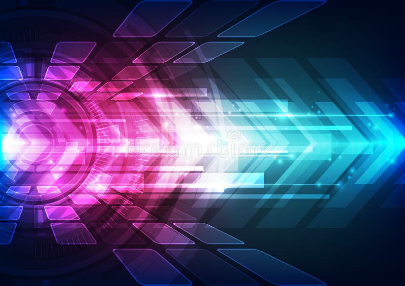 Vector Digital Speed Technology Concept, Abstract Background Stock ...