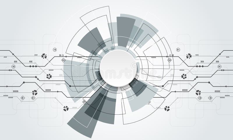 Vector Digital Technology Concept. Abstract Background Stock Vector ...